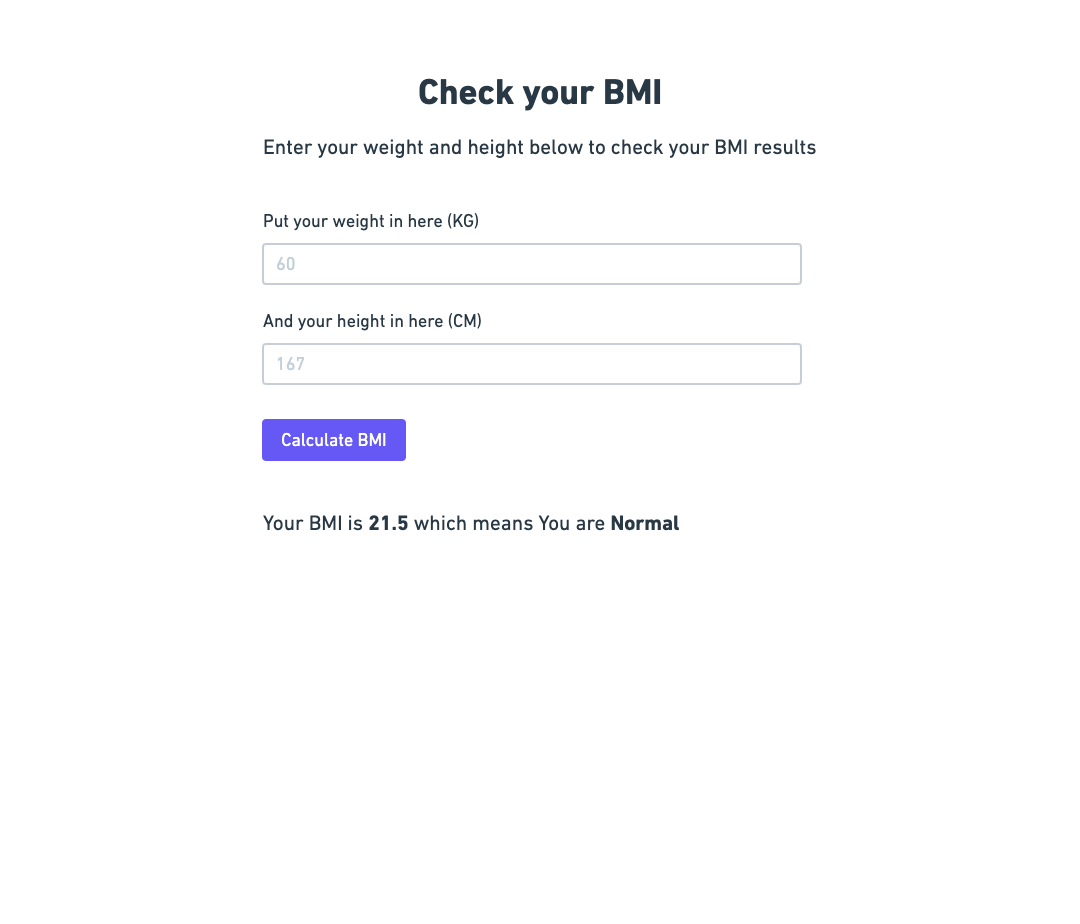 GitHub - slothly23/bmi-calculator